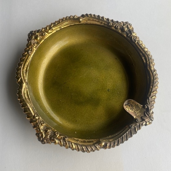 Royal bovano | Accents | Vintage Enamel Ashtray Royal Bovano Olive ...